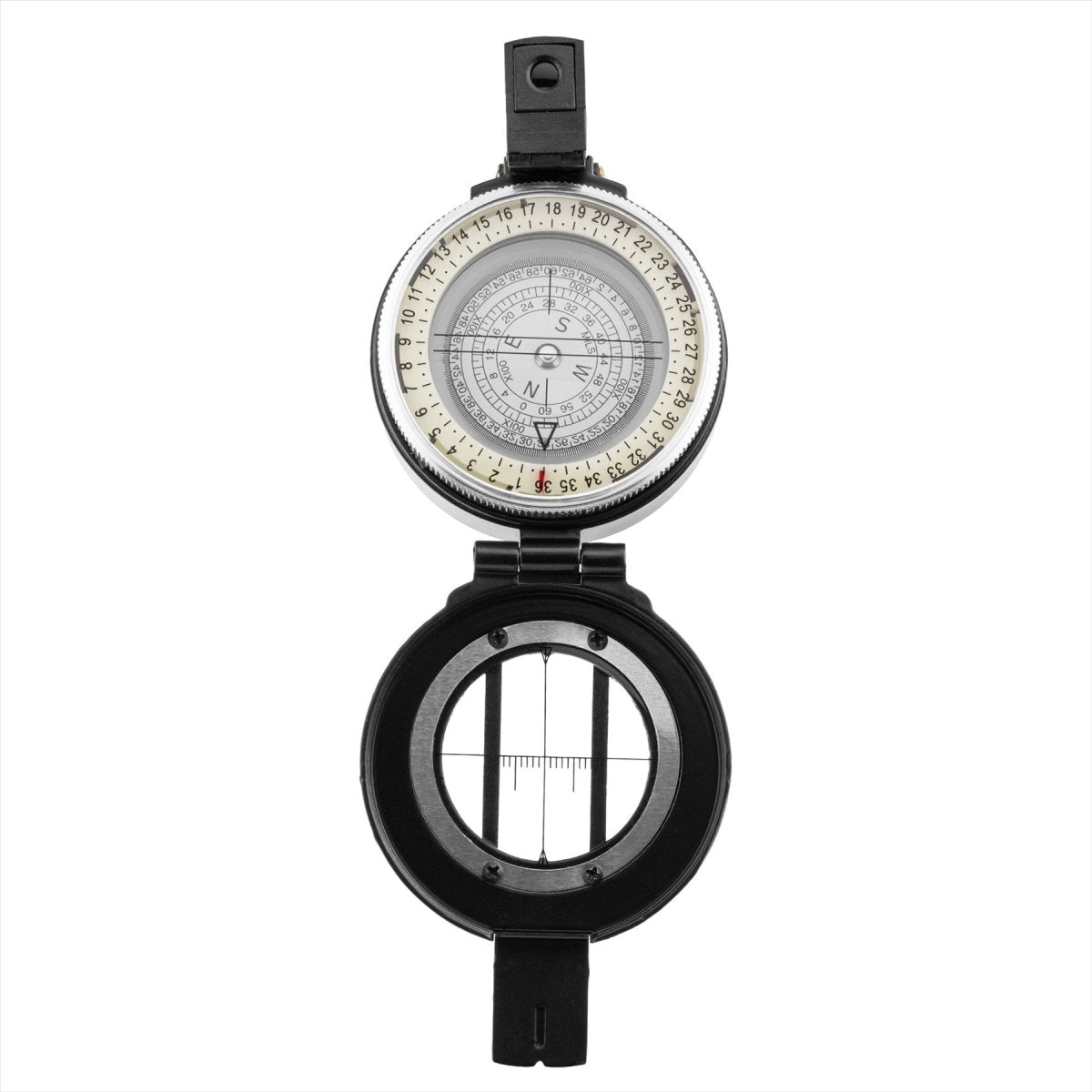 MIL-TEC Metal Lensatic Compass Aluminium Casing Shiny Face Navigation ...