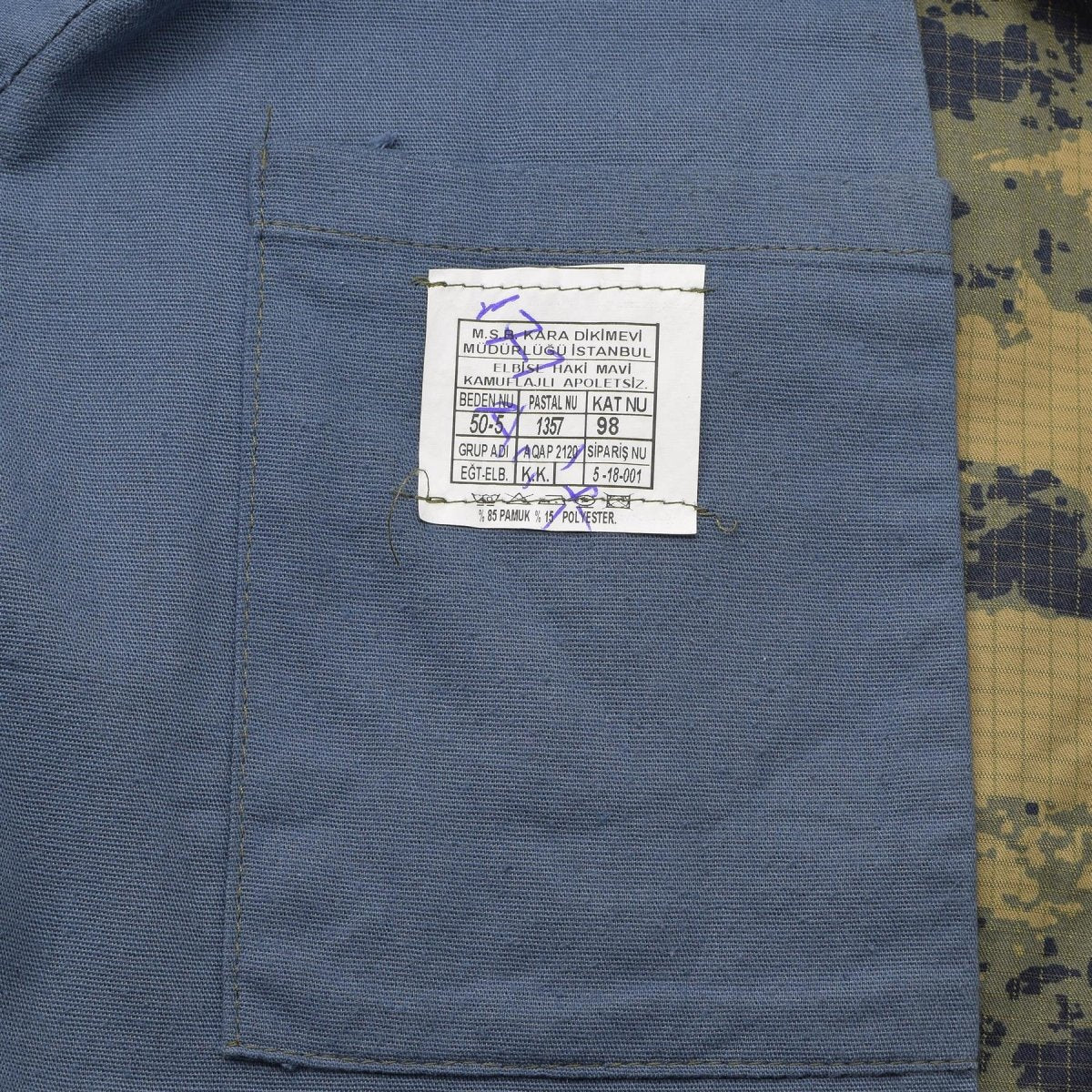 Turkish military jacket original army tactical jacket blue digital ...